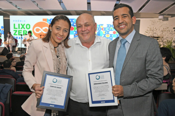Embaixada da Itália em Brasília ganha prêmio Lixo Zero 2022